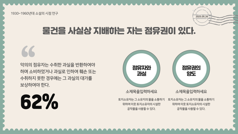 우표 컨셉의 피피티 템플릿, 과제 발표 ppt 템플릿 : 네이버 블로그