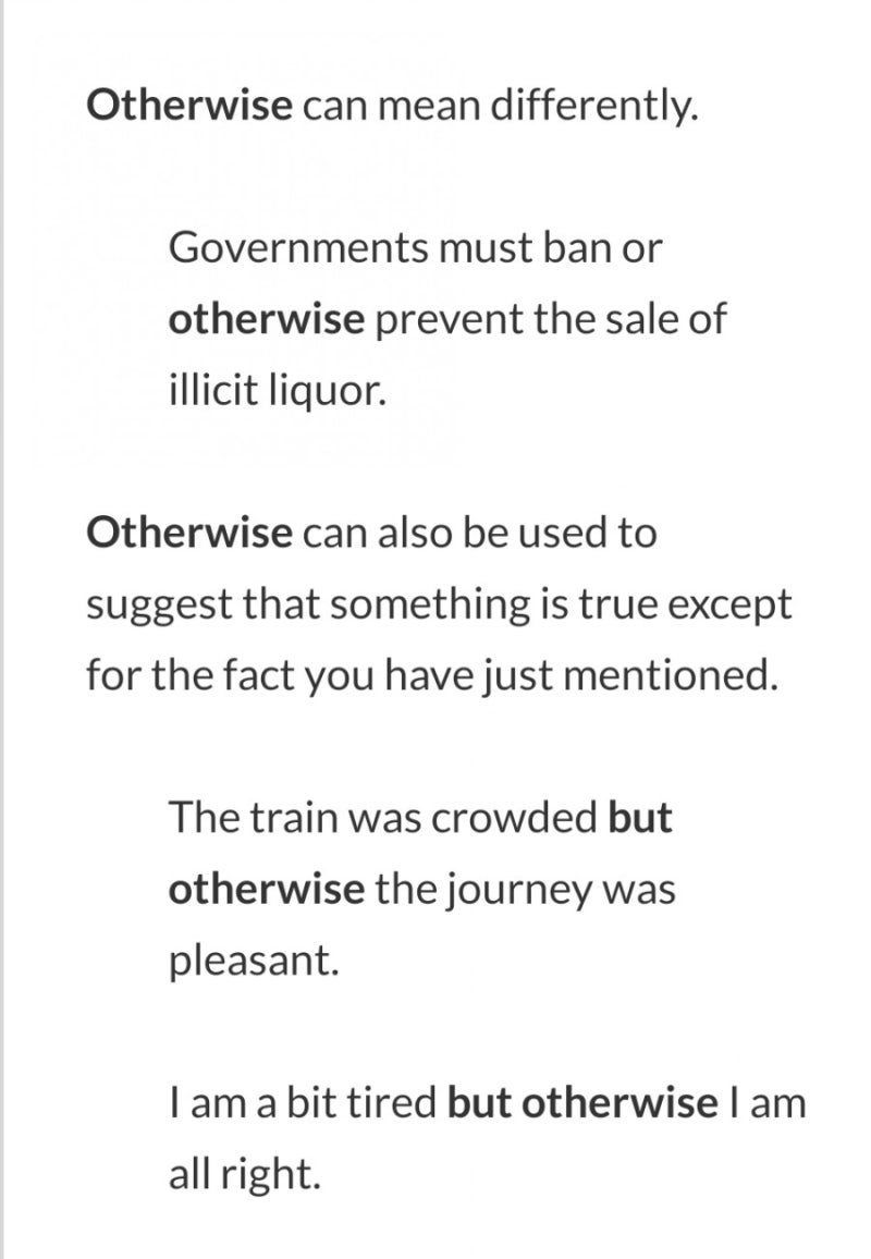 [영어공부] otherwise, unless, if 그렇지 않으면 영어로 : 네이버 블로그