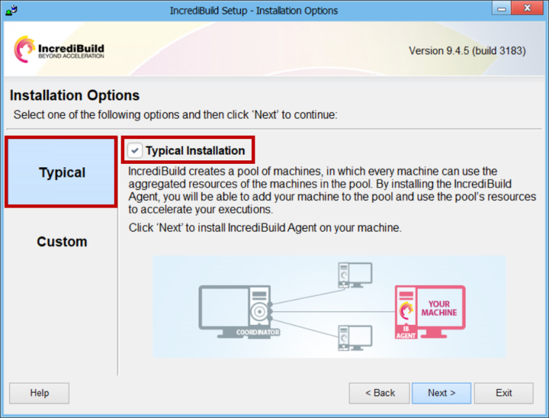 IncrediBuild 설치 옵션 - 표준 설치 : 네이버 블로그