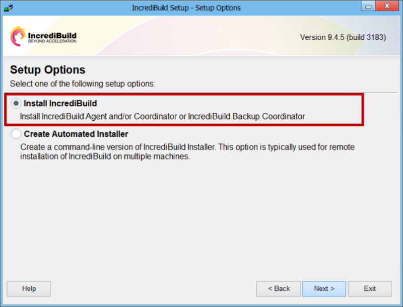 IncrediBuild 설치 옵션 - 표준 설치 : 네이버 블로그