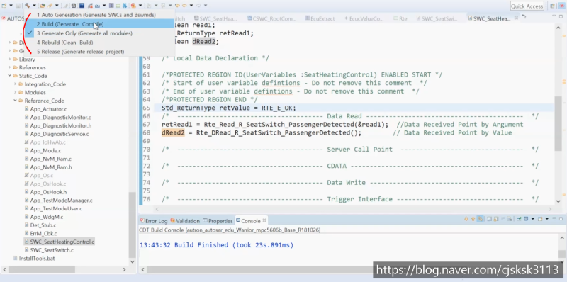 Mobilgene 실습 3 : SWC에 Sender-Receiver Interface, Port, Event, Access ...
