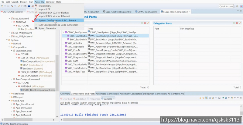 Mobilgene 실습 3 : SWC에 Sender-Receiver Interface, Port, Event, Access ...