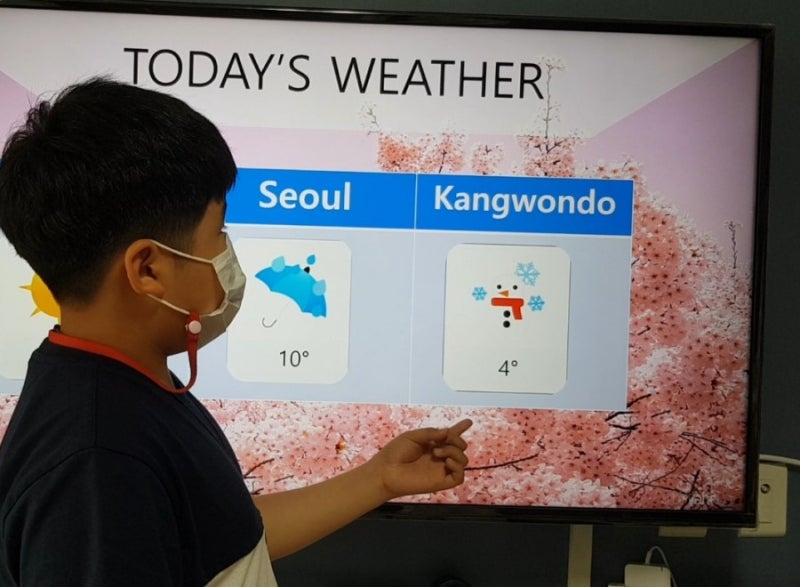 목동초등영어 영어발표능력향상시켜주는 영어로 일기예보말하기 네이버 블로그