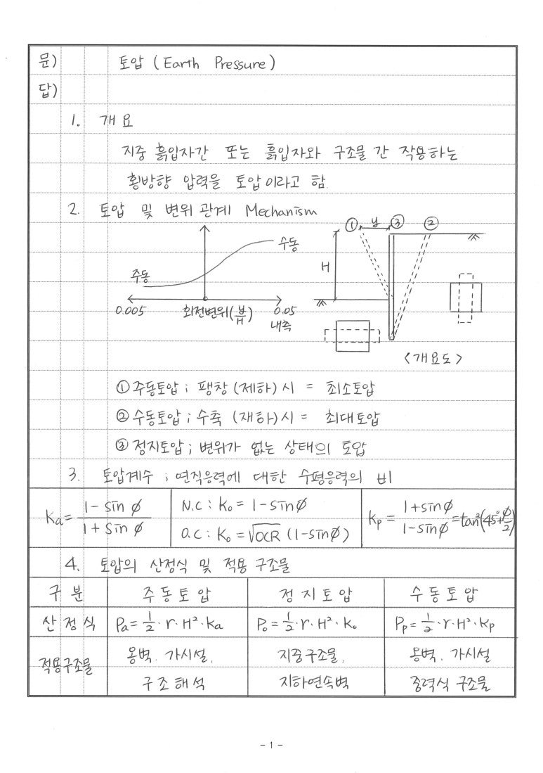 토질 및 기초 기술사 공부방법 And 서브노트 필기 합격 수기 네이버 블로그