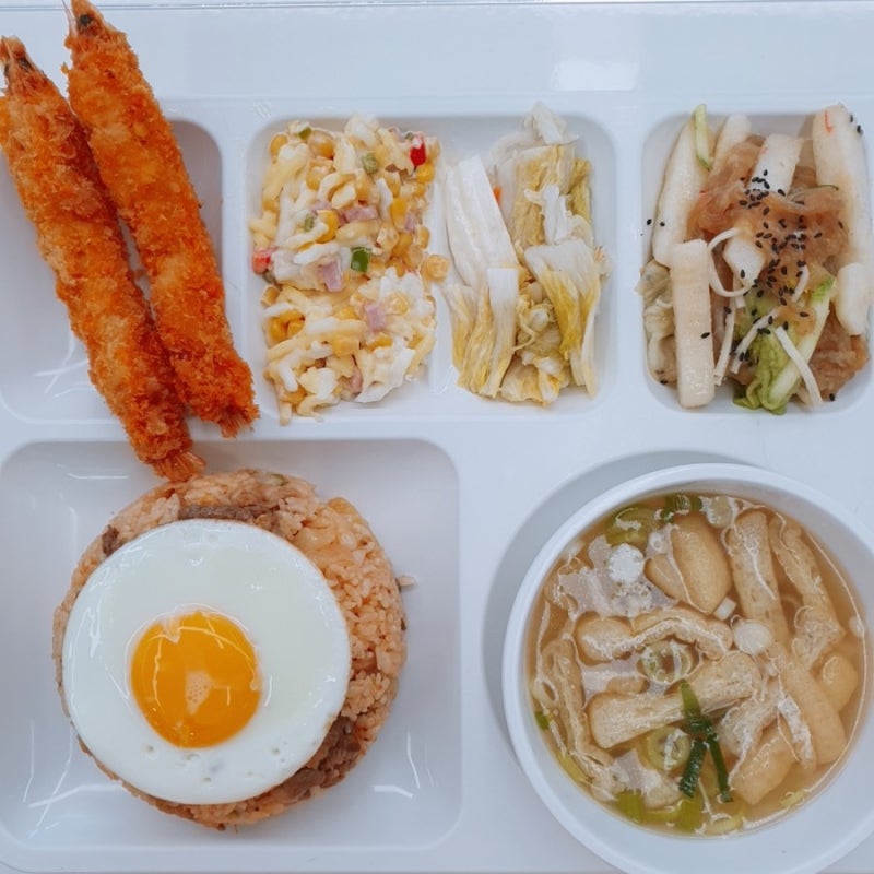 단체급식 차돌깍두기볶음밥 왕새우튀김콘치즈해파리냉채만들기구내식당 메뉴모음만드는법 레시피 네이버 블로그