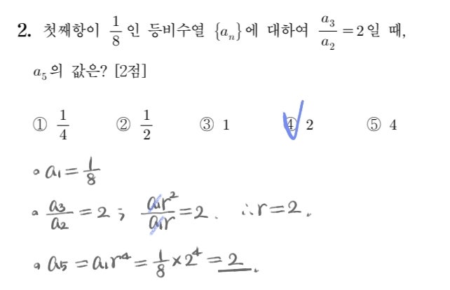 2021수능 수학 나형 1번 2번 3번 4번 문제 And 풀이 네이버 블로그