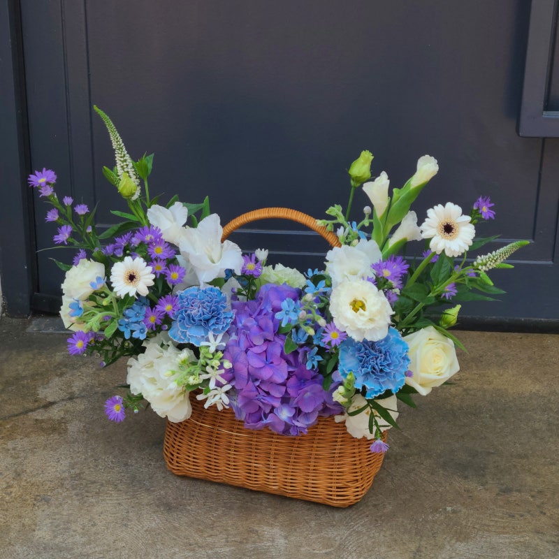 Flowers 신촌 꽃집 연대 꽃집 이대꽃집 신촌 라벨 플레르 꽃다발1701 보라파랑 꽃바구니 네이버 블로그