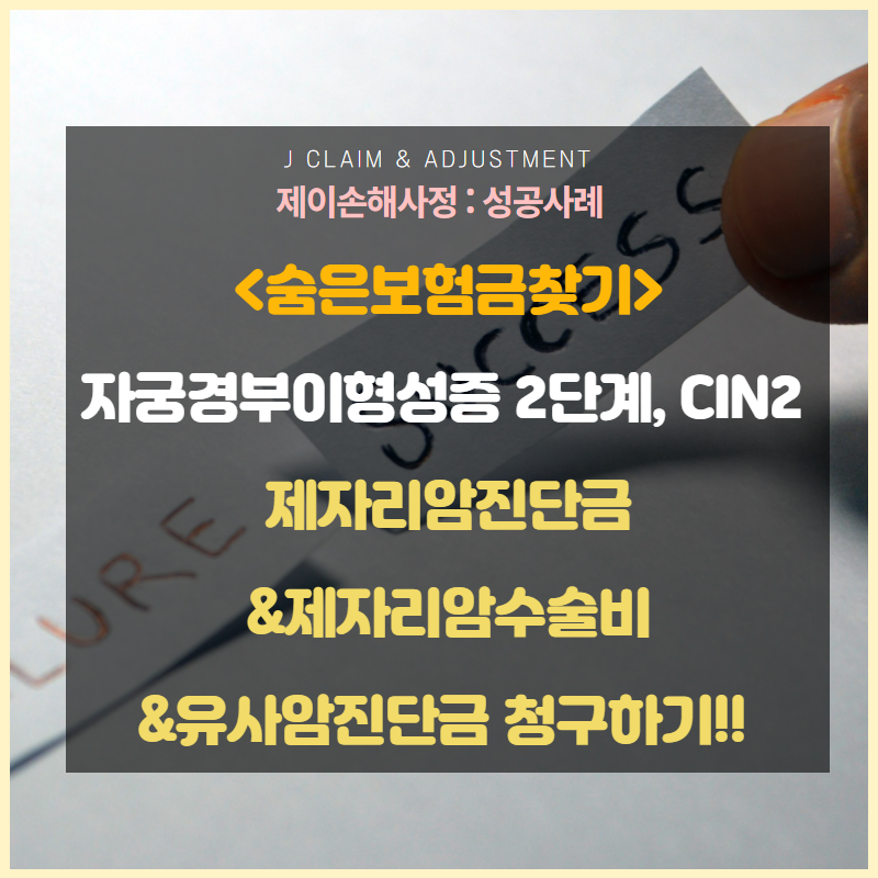 자궁경부이형성증 Cin2 제자리암진단금and제자리암수술비and유사암진단금 청구하기 네이버 블로그