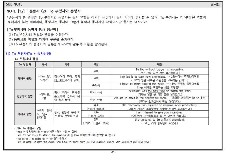 영문법 기초 토익 RC팁 파트 5 문법 (10)[준동사]to부정사는 뒤에 목적어를 취한다!(to 동사원형 + 목적어) : 네이버 블로그