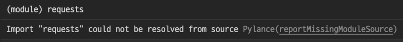 Import "requests" could not be resolved from source Pylance ...