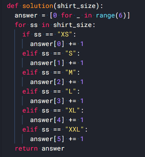 [COS PRO 2급 Python 기출문제 풀이]1차 (1) 단체 티셔츠를 주문하기 : 네이버 블로그