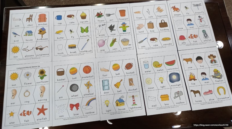 이어말하기 -compound words (sun flower ear ring star fish ) : 네이버 블로그