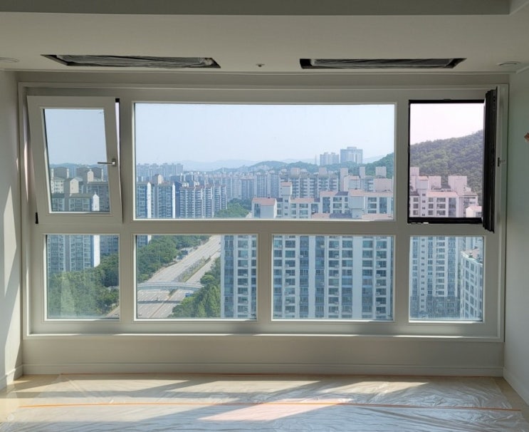 수원 영통 대우 월드마크 주상복합 아파트 인테리어 공정중 삼성 하우젠 에어컨도색분해청소