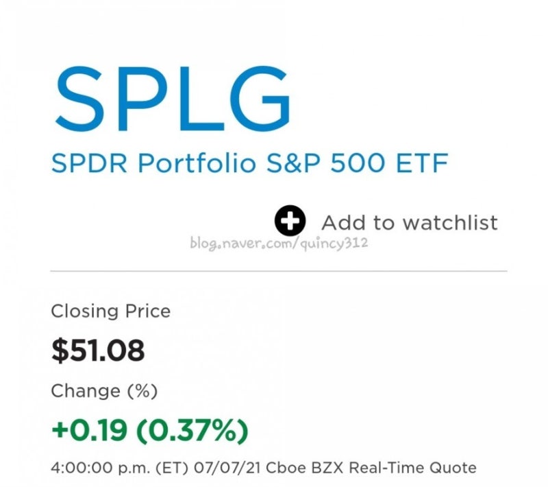 [투자공부_ETF] S&P 지수를 따라가는 ETF : SPY 비슷하면서 좀 더 저렴한 SPLG, SPYG : 네이버 블로그