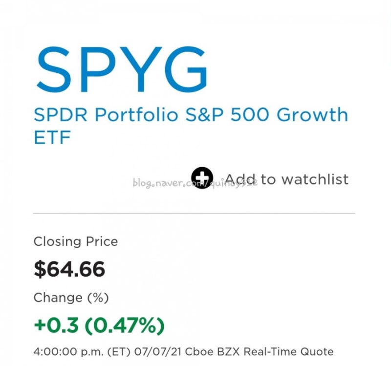 [투자공부_ETF] S&P 지수를 따라가는 ETF : SPY 비슷하면서 좀 더 저렴한 SPLG, SPYG : 네이버 블로그