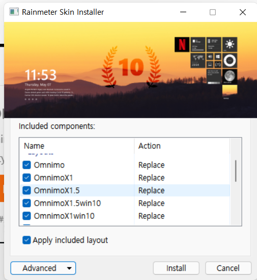 레인미터 Omnimo UI 설치법 ( 바탕화면 꾸미기 프로그램) : 네이버 블로그