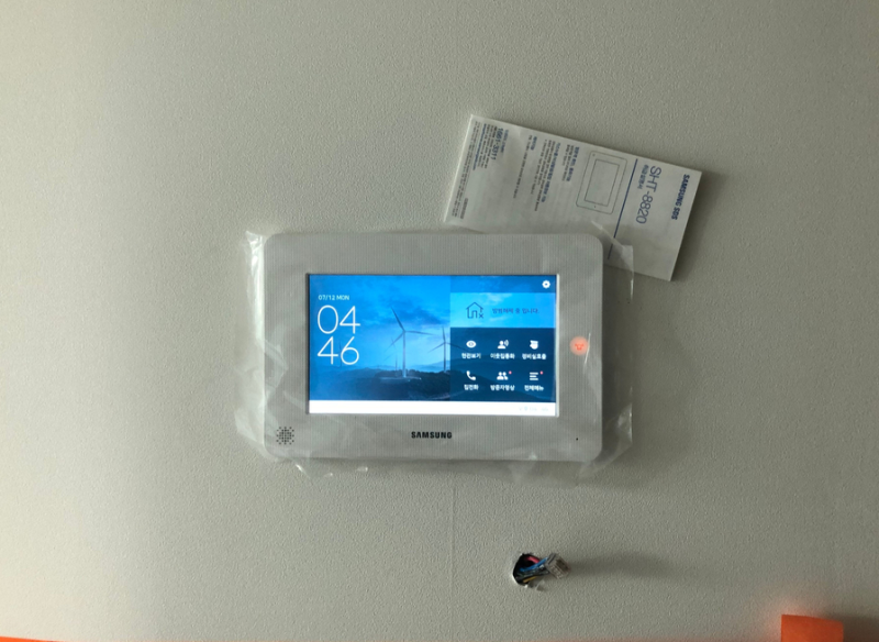 아산 배방중앙하이츠 삼성비디오폰 SHT-8820 삼성도어락 무선연동 설치 : 네이버 블로그