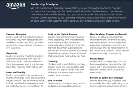 아마존 리더십 원칙 16가지 (Amazon’s “16 Leadership Principles.”) : 네이버 블로그