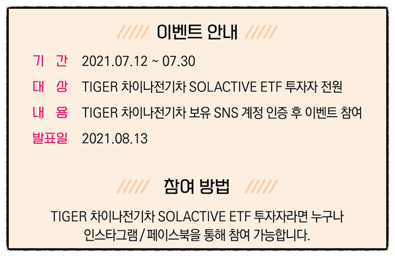 tiger 타이거 차이나 전기차 주가 전망 solactive ETF, 순자산 1조원 SNS 이벤트, (연금저축펀드 국내상장 해외 ETF 뜻) : 네이버 블로그