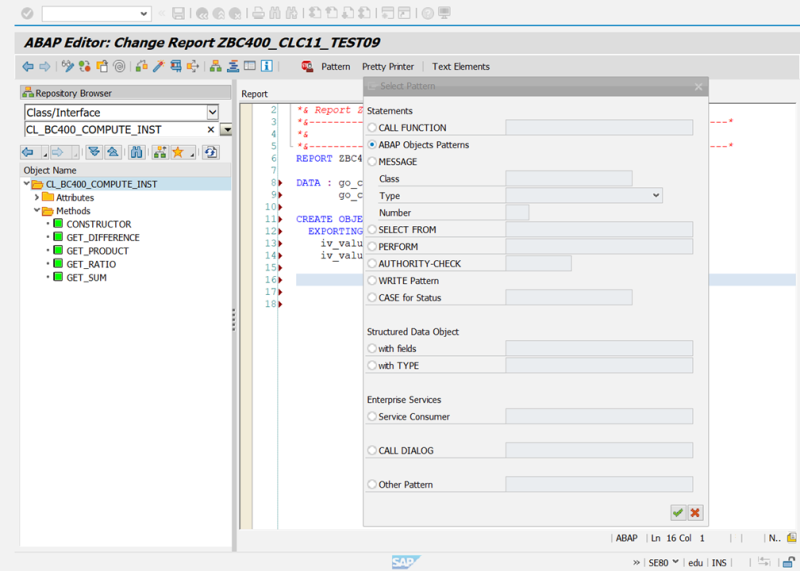 [ABAP] Global Class / Static Method / Instance Method : 네이버 블로그