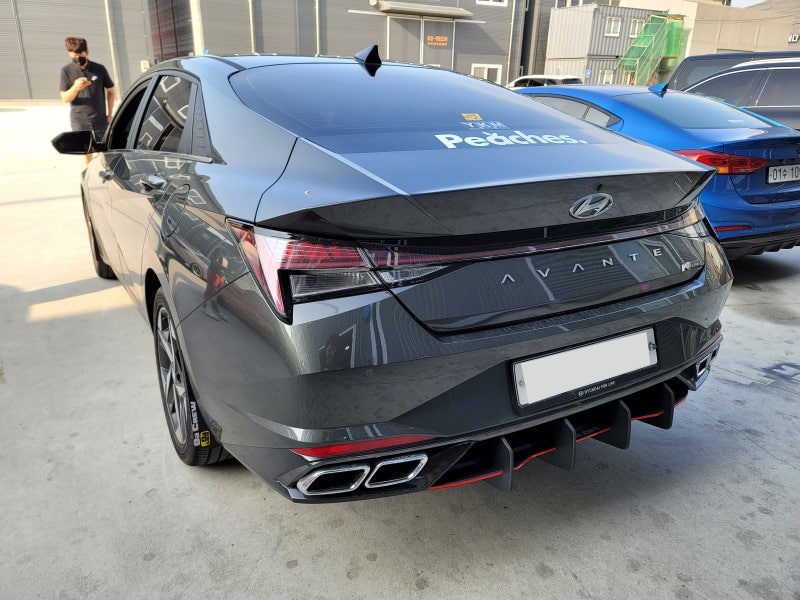 아반떼cn7 노말 언유즈얼파츠 리어 디퓨저 장착 아반떼 Cn7 에어댐 바디킷 드레스업 튜닝은 언유즈얼파츠에서 Cn7 일반 노말 순정 튜닝 디퓨져 네이버 블로그