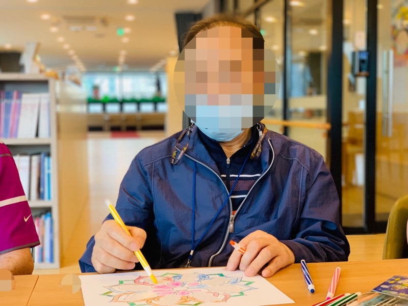 식사동노인주간보호센터만다라 색칠하기꽃 만다라시니어데이케어주은 일산센터 네이버 블로그