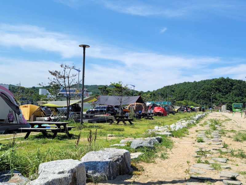 고성 명파오토캠핑장 및 명파해수욕장 1박2일 한적하고 깨끗해서 아이들과 함께 하기 좋은곳 네이버 블로그