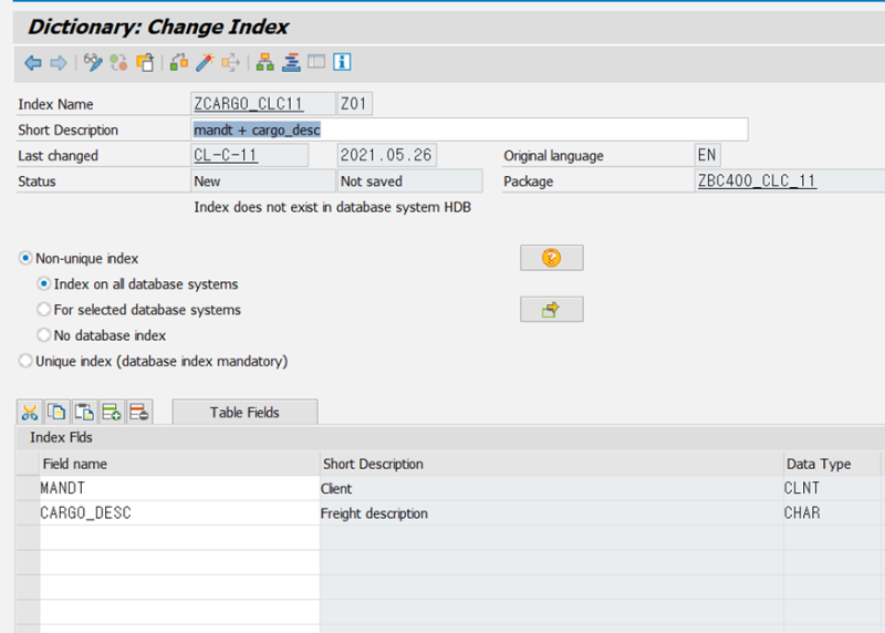 [ABAP] DB TABLE / INDEX : 네이버 블로그