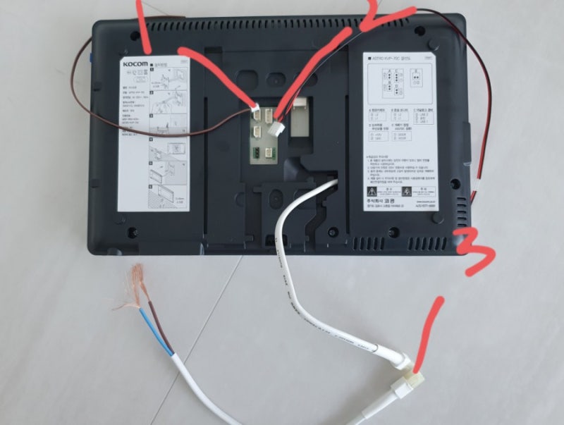 2선식 아날로그 비디오폰&초인종 셀프 설치하기; 코콤 KVP-70C : 네이버 블로그