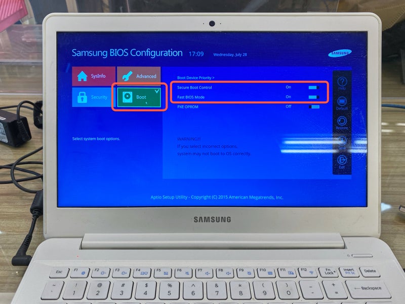 삼성노트북 부팅 순서 변경 BIOS설정 변경하기 : 네이버 블로그