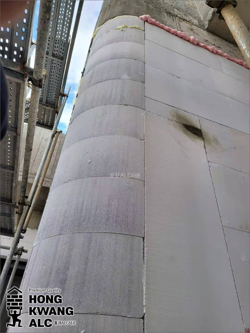 제주도 애월읍 ALC주택 시공 : 시공사 - 바운하우징 건축 / ALC시공 - 홍광alc / RC조에 alc 블록 벽체 조적 ...