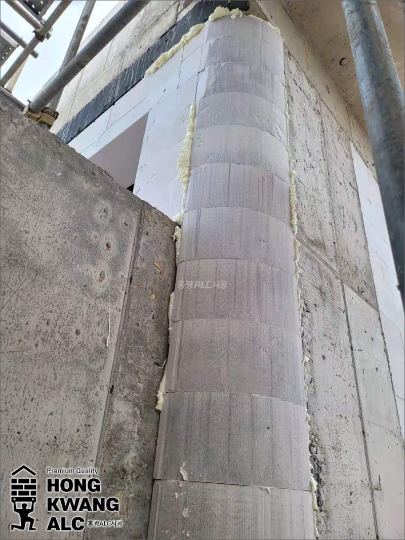 제주도 애월읍 ALC주택 시공 : 시공사 - 바운하우징 건축 / ALC시공 - 홍광alc / RC조에 alc 블록 벽체 조적 ...