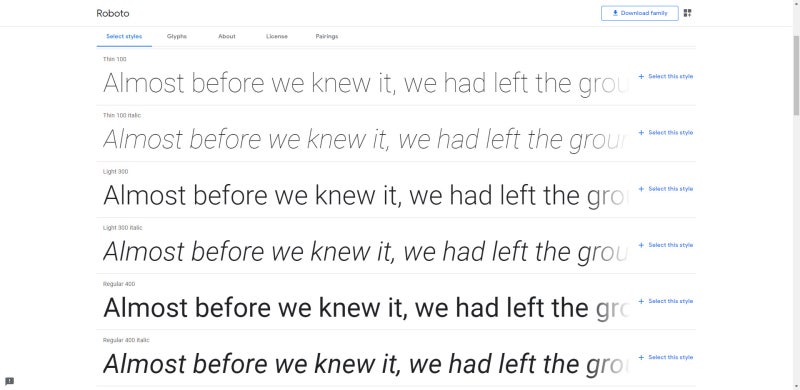 Roboto - 구글폰트 사이트 속의 인기 영문 무료폰트, 로보토 : 네이버 블로그