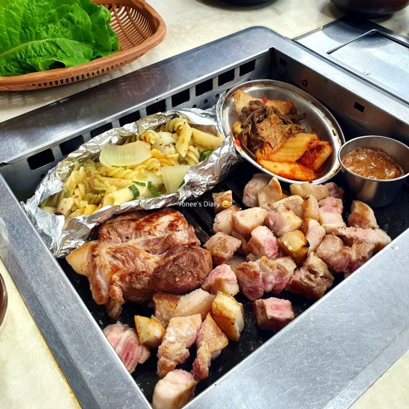 210621 운산식당 우도근고기 제주공항근처 줄서서먹는 연탄근고기 흑돼지근고기 김치청국장맛집 네이버 블로그