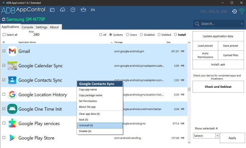 GUI로 편하게 사용할 수 있는 ADB AppControl : 네이버 블로그