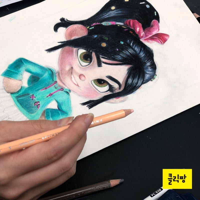 송파역 중학생 미술학원 클릭팡에서 중등부 학생작 디즈니 바넬로피 그리기 보여드릴게요~ 네이버 블로그