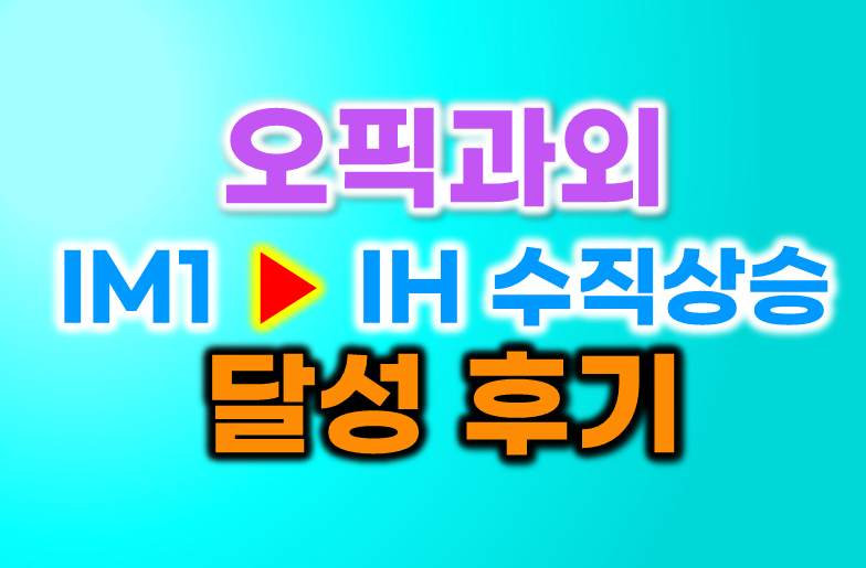 영어회화 노베이스 OPIc 오픽 과외 IM1 그리고 IH 등급 달성 후기 : 네이버 블로그