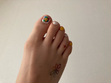 오호라Ohora)세미큐어젤 네일 p굿데이 x tan tattoo 셀프페디 : 네이버 블로그