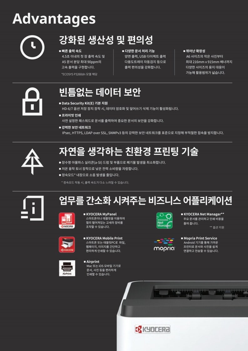 교세라 A4 흑백 레이저 프린터 ECOSYS P3145dn : 네이버 블로그