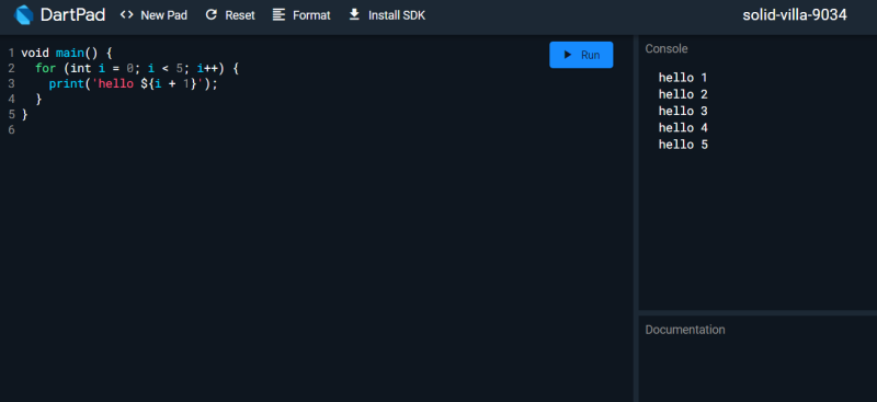 [Flutter]Dart문법 - Dartpad사용하기 : 네이버 블로그