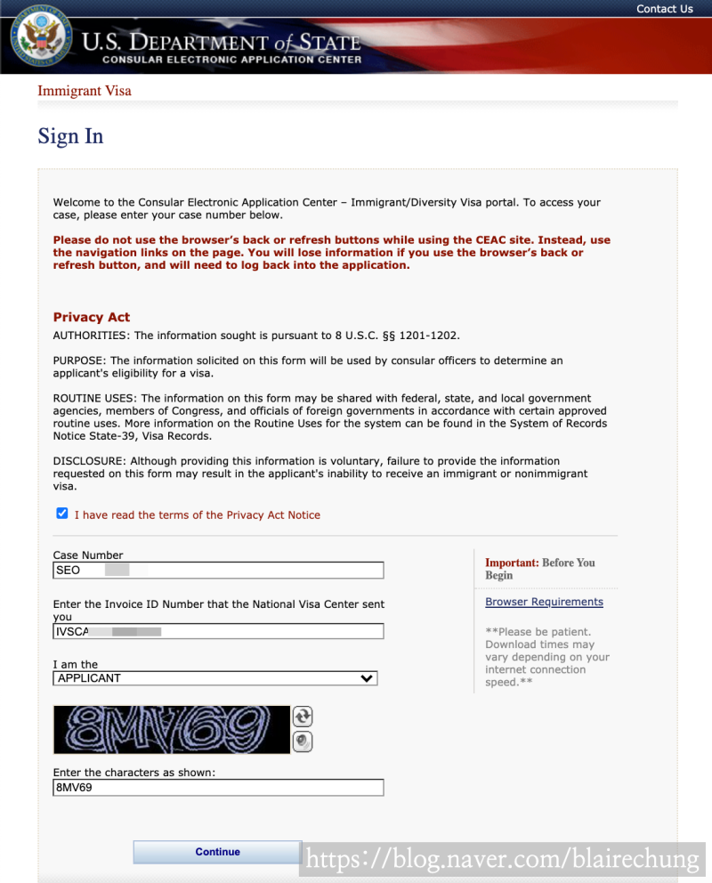 [미국 CR/IR-1] NVC Case Number/AOS & IV Fees 납부 방법 : 네이버 블로그
