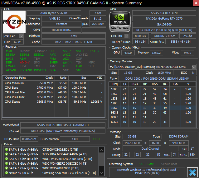 HWiNFO 컴퓨터 스펙/사양 확인, 모니터링 프로그램 : 네이버 블로그