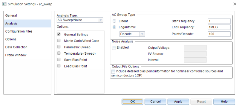 [OrCAD PSpice] 03.AC Sweep Analysis : 네이버 블로그