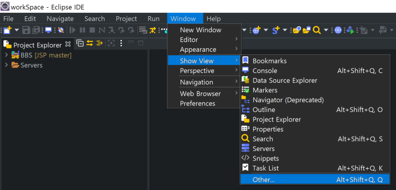 [Eclipse][Config] Terminal 창 오픈 및 사용 : 네이버 블로그