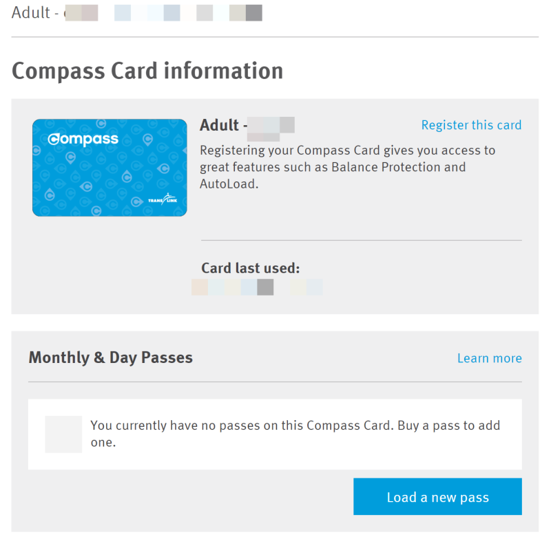 밴쿠버 교통카드, 컴패스 카드 먼슬리 온라인으로 충전하는 법 : 네이버 블로그