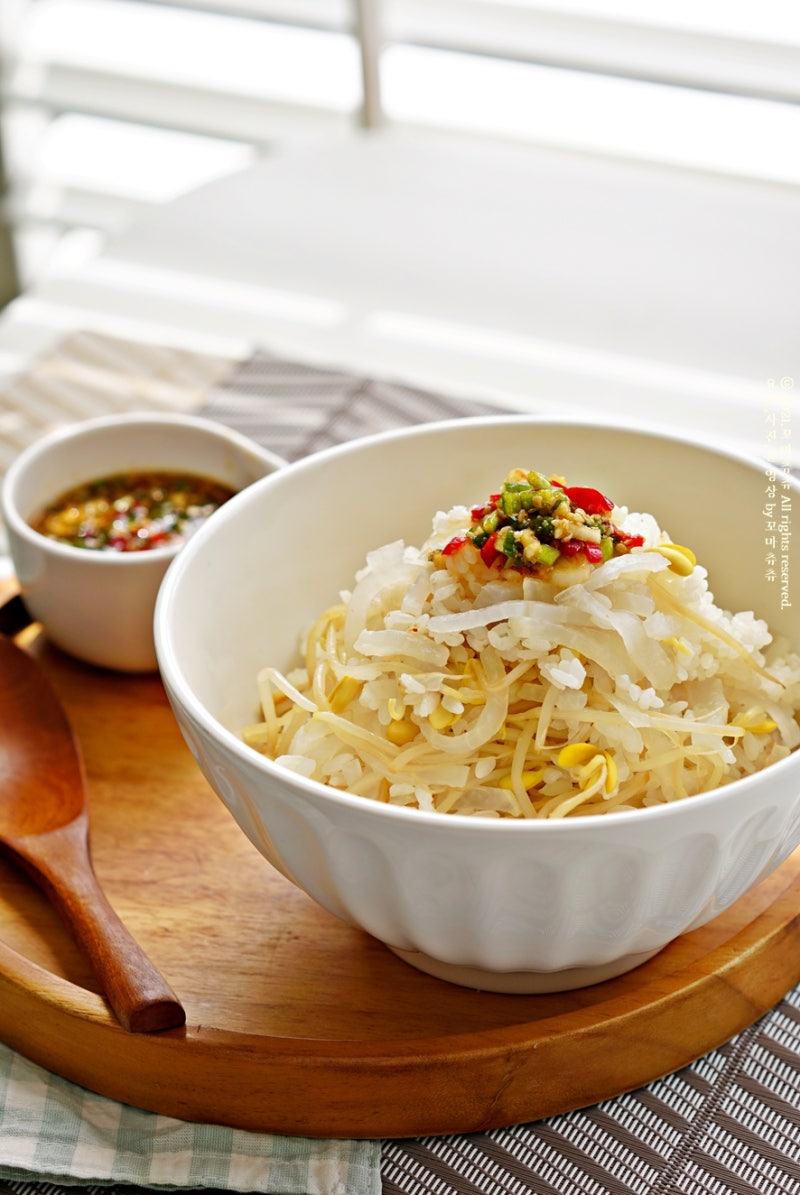 전기밥솥 콩나물밥 양념장 만들기 맛있게 밥 짓는 꿀팁 콩나물 요리 네이버 블로그