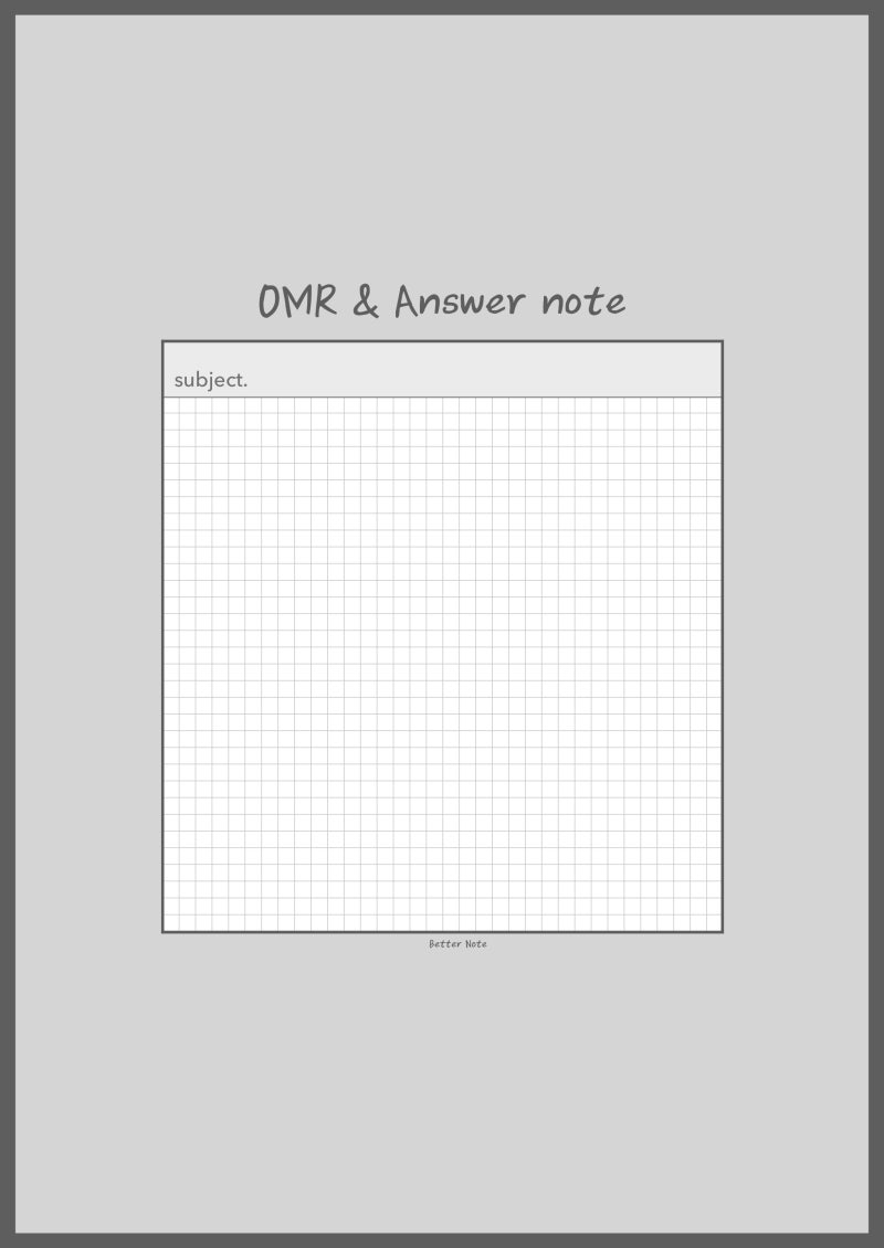 굿노트 속지 공유 | OMR & Answer note : 네이버 블로그