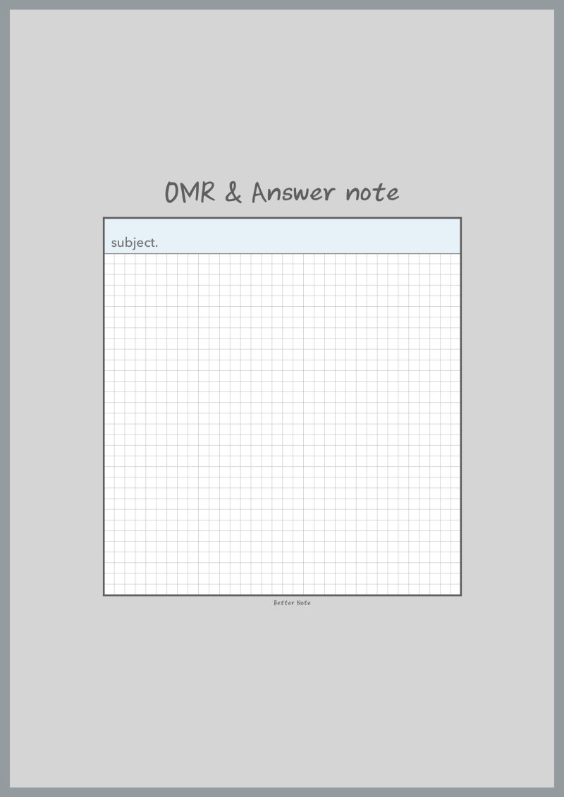 굿노트 속지 공유 | OMR & Answer note : 네이버 블로그