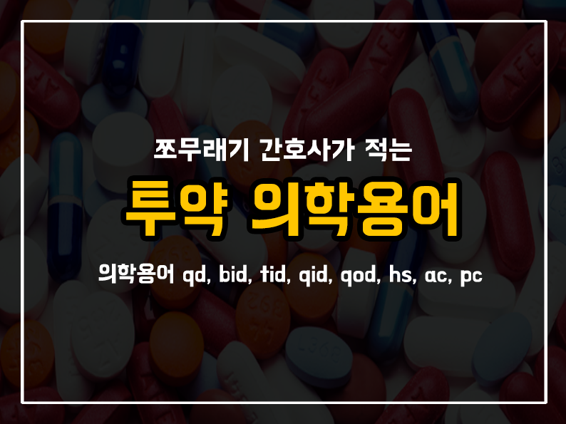 의학용어 qd, bid, tid, qid, qod, hs, ac, pc :: 투약 용어 : 네이버 블로그
