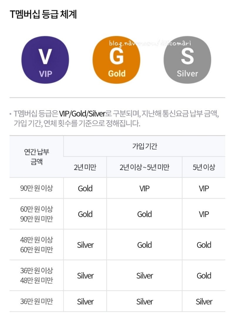 SKT) T 멤버십 VIP 혜택 이용후기 및 VIP승급하기 : 네이버 블로그